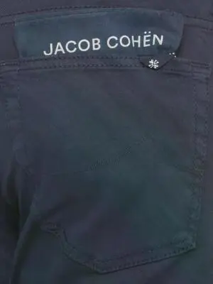 Jacob Cohen Logo-patch Straight-leg Trousers - Blue