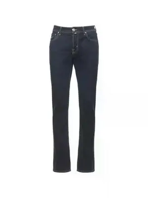 Jacob Cohen Jeans With Contrast Stitching And Logo Patch