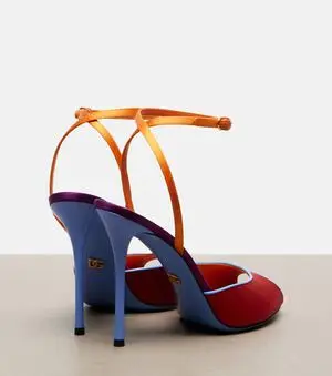 Dolce & Gabbana Keira Satin Slingback Sandals