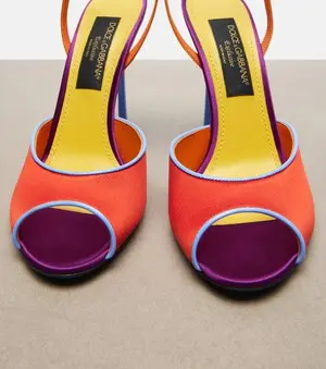 Dolce & Gabbana Keira Satin Slingback Sandals