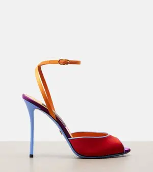 Dolce & Gabbana Keira Satin Slingback Sandals