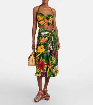 Dolce & Gabbana Bianca Floral Wedges