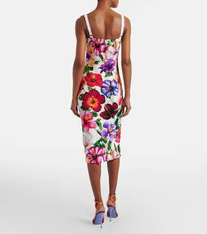 Dolce & Gabbana Floral Silk-blend Midi Dress