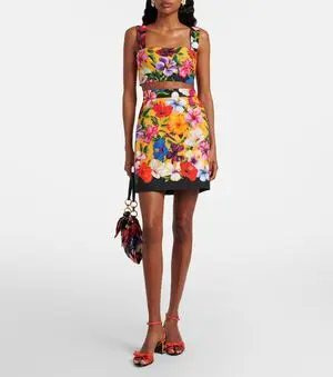 Dolce & Gabbana Floral Print Cropped Top