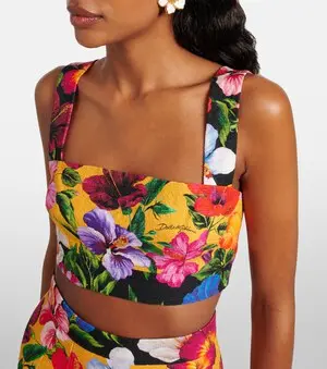Dolce & Gabbana Floral Print Cropped Top