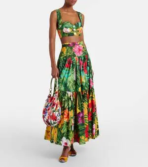 Dolce & Gabbana Floral Cotton Crop Top
