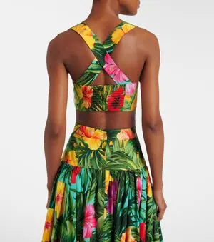 Dolce & Gabbana Floral Cotton Crop Top