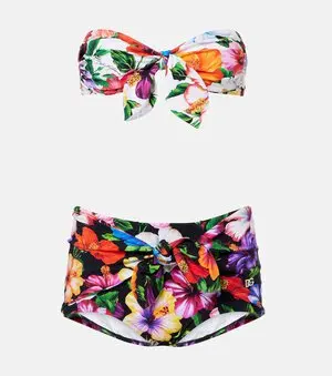 Dolce & Gabbana Floral Print Two-piece Bikini