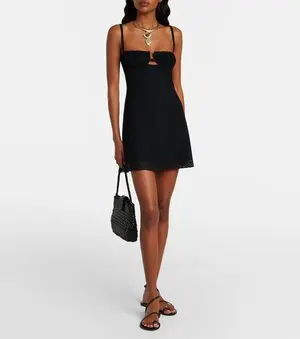 MONTCE Petal Knitted Minidress - Black