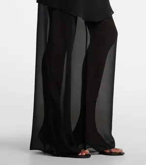 Christopher Esber Belted Silk Wide-leg Pants