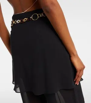 Christopher Esber Belted Silk Wide-leg Pants