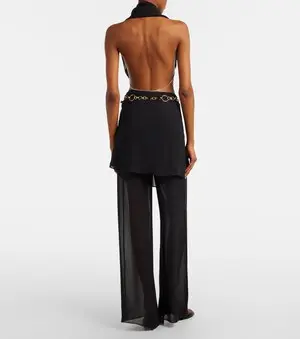 Christopher Esber Belted Silk Wide-leg Pants