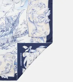 FERRAGAMO Printed Silk Scarf