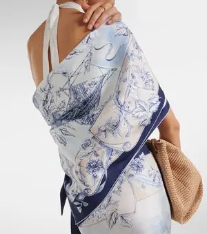 FERRAGAMO Printed Silk Scarf