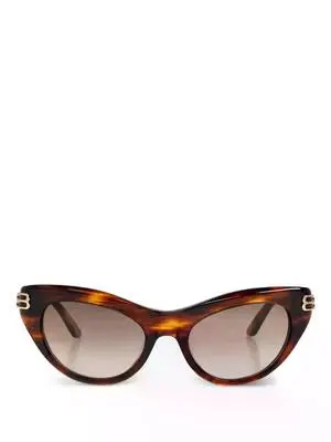 Balenciaga Tortoiseshell-effect Cat-eye Sunglasses - Brown