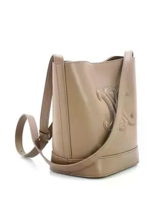 Celine Cuir Triomphe Leather Small Bucket Bag