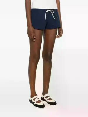 Sporty & Rich Logo Patch Drawstring Shorts