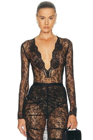 Valentino Garavani Lace Bodysuit - Nero