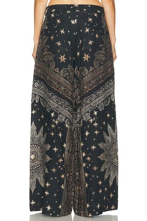 R13 Oversized Paisley Print Linen Trousers