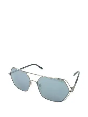 Mcm Hexagon-frame Double-bridge Sunglasses - Silver