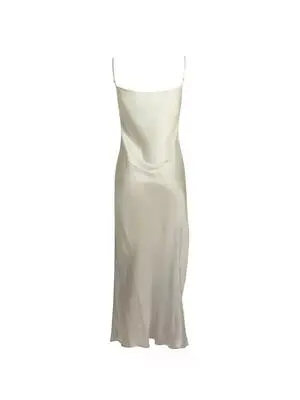 SLEEP NO MORE Silk Maxi Dress With Cowl Neck And Side Slit