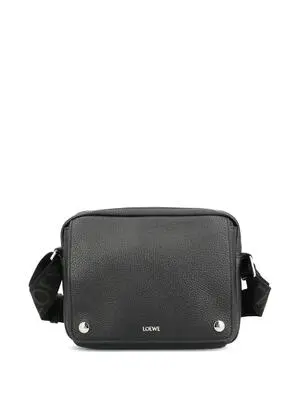 Loewe Small Leather Messenger Bag - Black