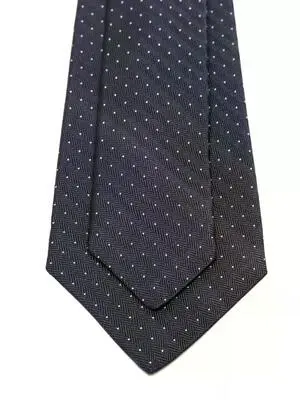 Kiton Polka-dot Neck Tie - Blue