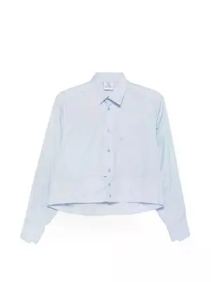 Vetements Cropped Raw-edge Shirt - Blue