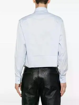 Vetements Cropped Raw-edge Shirt