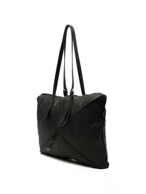 MA+ Cross-detail Leather Tote Bag