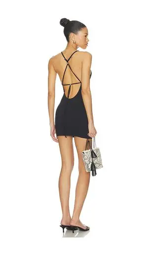 Frankies Bikinis X Jennie Carla Cotton Jersey Mini Dress - Black