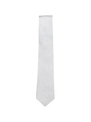 GIERRE MILANO Silk Neck Tie - Silver
