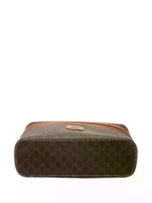 Celine Macadam Coated Canvas Vanity Bag Satchel - Brown