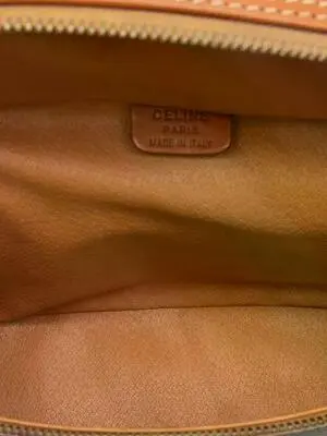 Celine Macadam Coated Canvas Vanity Bag Satchel - Brown