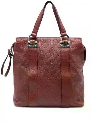 Gucci Bamboo Bar Tote Bag - Red