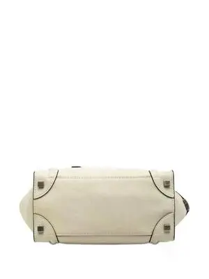Celine 2012 Micro Leather Luggage Tote Bag - Brown