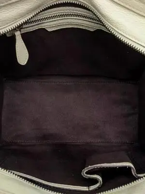 Celine 2012 Micro Leather Luggage Tote Bag - Brown