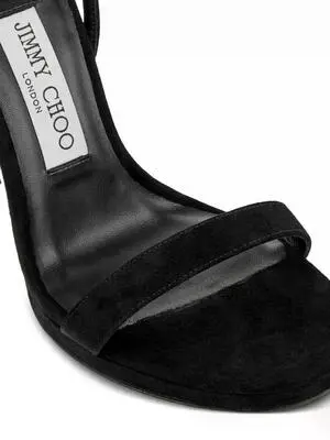 JIMMY CHOO Moza 120 Platform Ankle Strap Sandals - Black