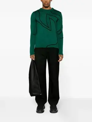 Marni Logo-jacquard Wool Trousers