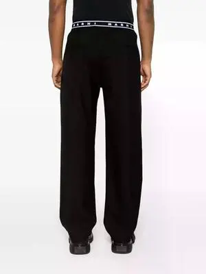 Marni Logo-jacquard Wool Trousers