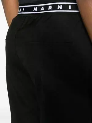 Marni Logo-jacquard Wool Trousers