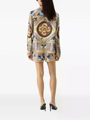 Casablanca Graphic Print Silk Shirt - Neutrals