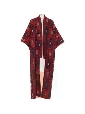 A.N.G.E.L.O. VINTAGE CULT 1990s Geometric Print Kimono - Red