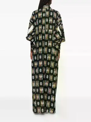 A.N.G.E.L.O. VINTAGE CULT 1990s Geometric Print Kimono - Black