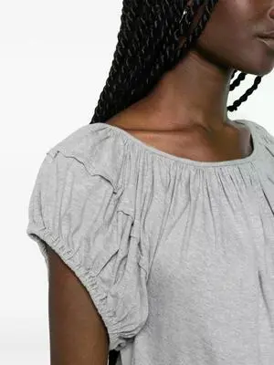Prada 2000s Ruffled Cap-sleeve Top