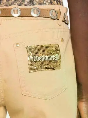Roberto Cavalli 2000s Logo Patch Trousers