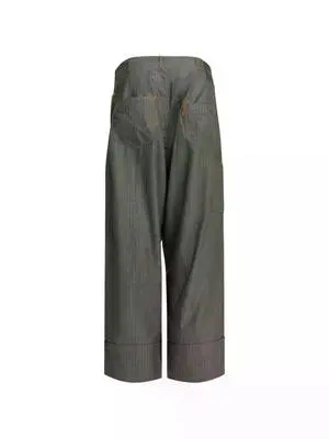Junya Watanabe Wide Leg Pinstripe Trousers