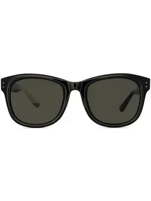Linda Farrow Edson Square Frame Sunglasses - Black
