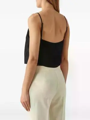 Pinko Jacquard Crop Top With Spaghetti Straps
