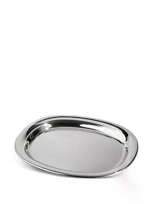 ALESSI Jm13 Polished Oval Serving Plate - Silver
